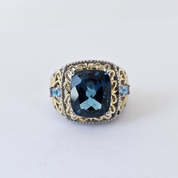 Estate | Jewelry | Aaa Genuine London Blue Neon Apatite Ring Sterling ...